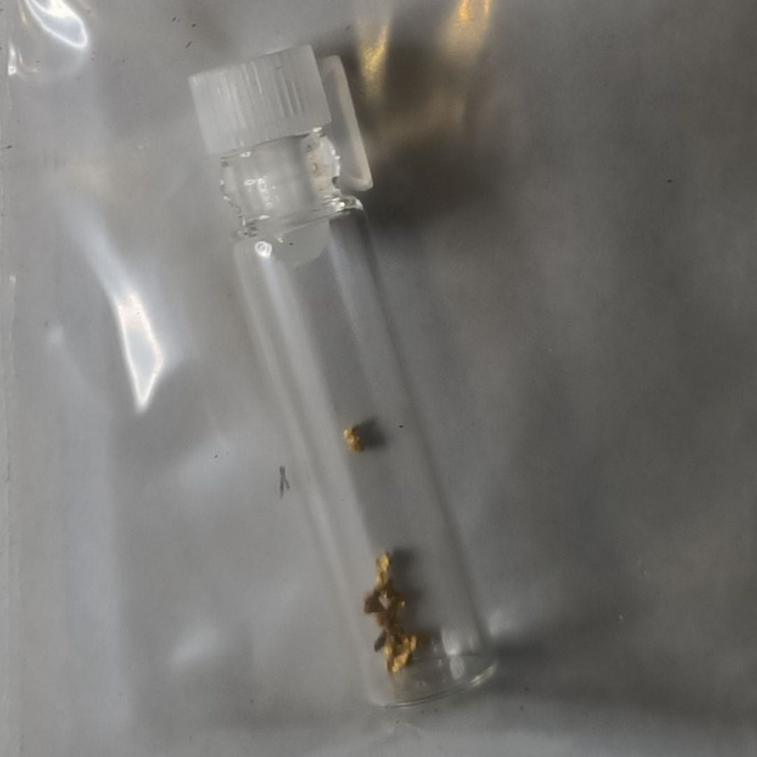 Alluvial Gold Sample .1 Gram in Bottle – Billing Metals & Manufacturing